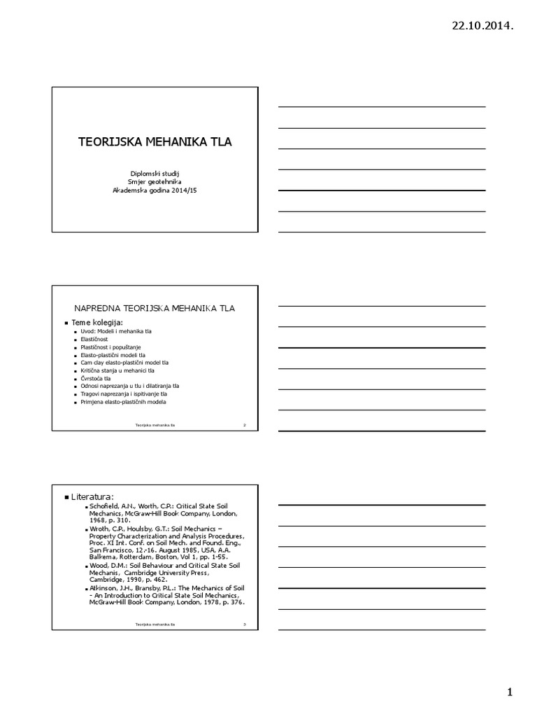 Napredna Teorijska Mehanika Tla | PDF