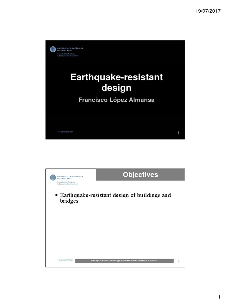 Earthquake-Resistant Design PDF | PDF | Earthquake Engineering | Beam (Structure)