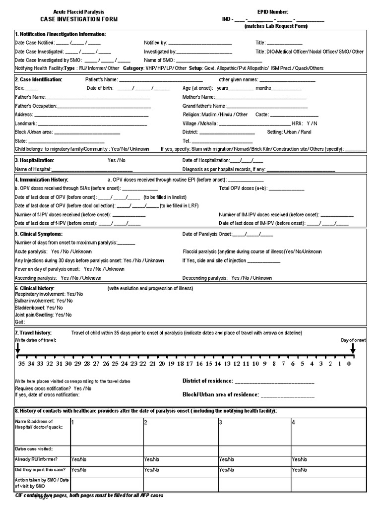 Afp Cif | PDF | Poliomyelitis | Medical Specialties