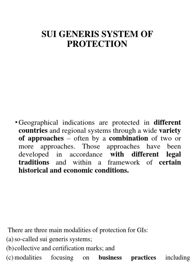 An Overview of Sui Generis Systems for Protecting Geographical ...