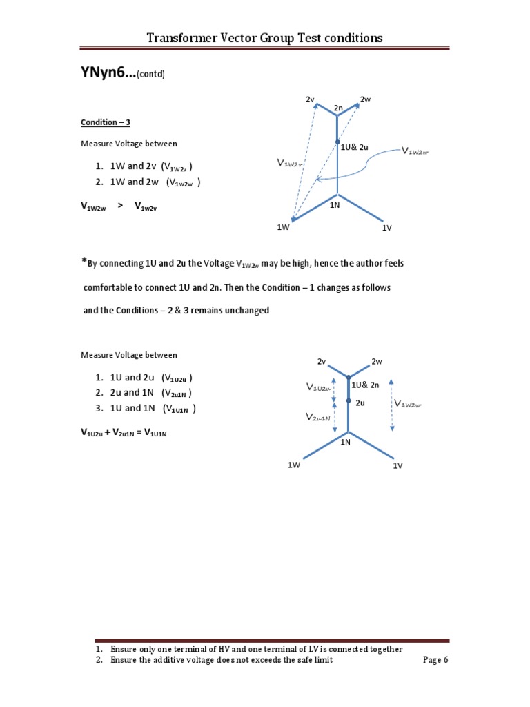 Ynyn6 : Transformer Vector Group Test Conditions | PDF
