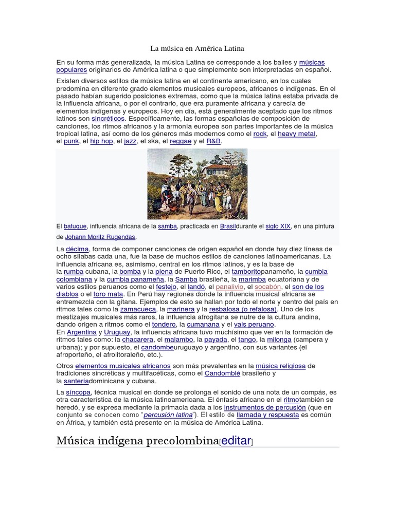 Sincretismo Musical Latinoamericano | PDF | Musica Latinoamericana ...
