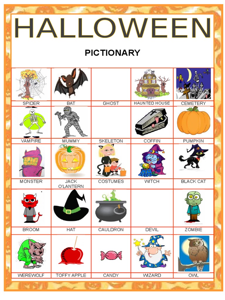 Pictionary: Spider BAT Ghost Cemetery | PDF