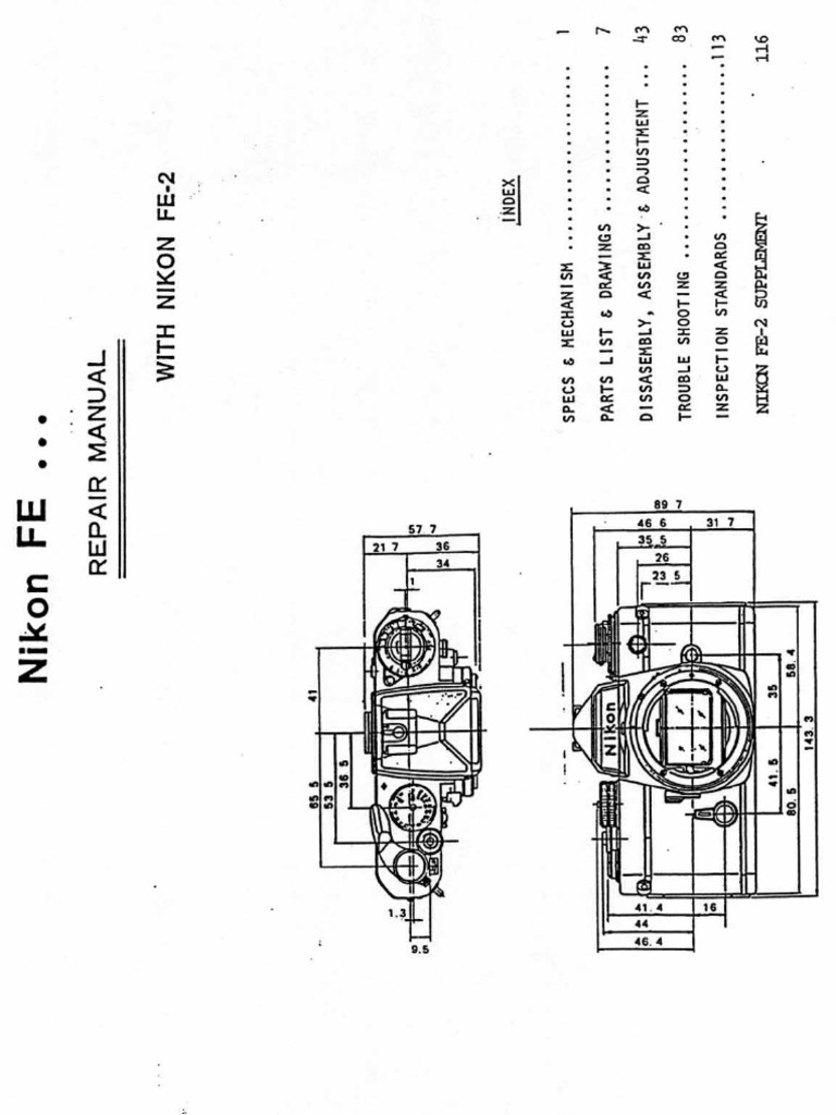 Nikon - Fe+fe2 Repair Manual PDF | PDF