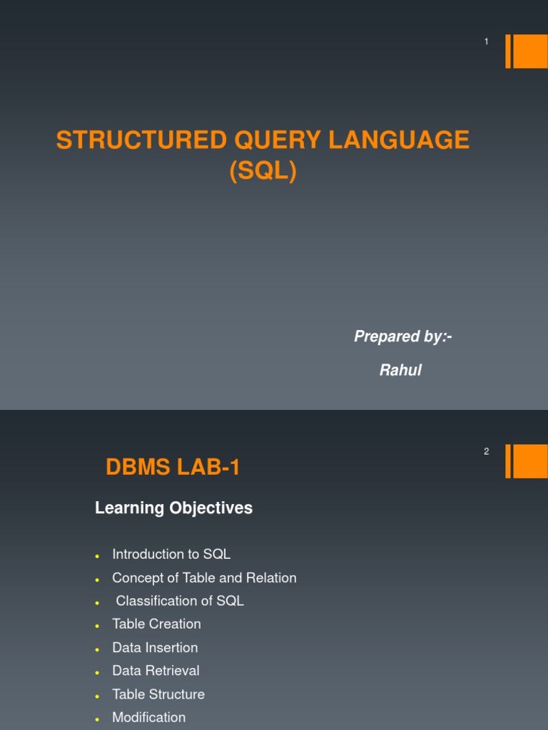 SQL Part1 | PDF | Sql | Relational Database