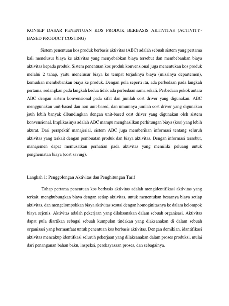 OPTIMALKAN KOS PRODUK | PDF