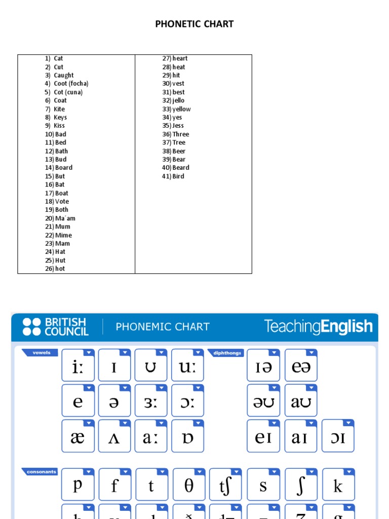 Phonetic Chart | PDF | Lexicology | Linguistics