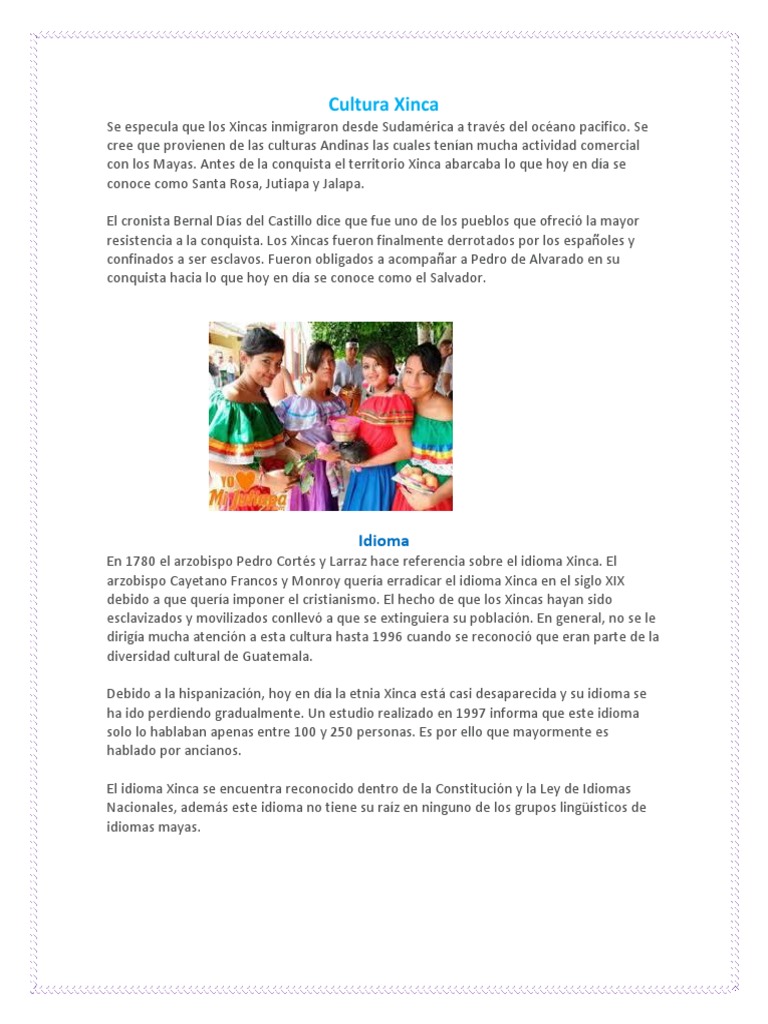 Cultura Xinca: Historia y Tradiciones | PDF