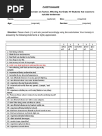 The Trauma Life Events Tale Checklist | PDF | Psychological Trauma ...