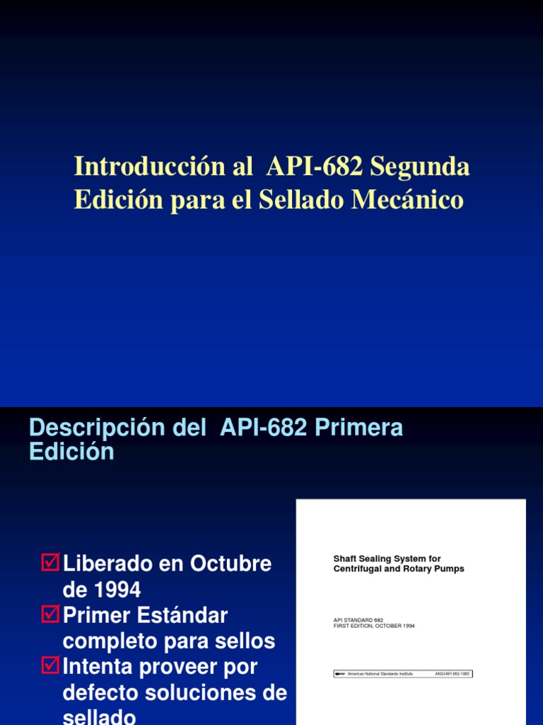 API 682 2da Edicion-1 | PDF | Bomba | Tornillo