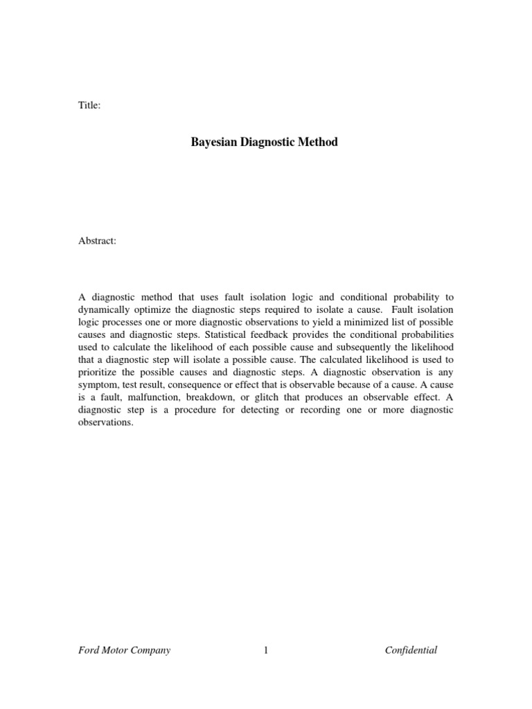 Bayesian Diagnostic Method | PDF | Business