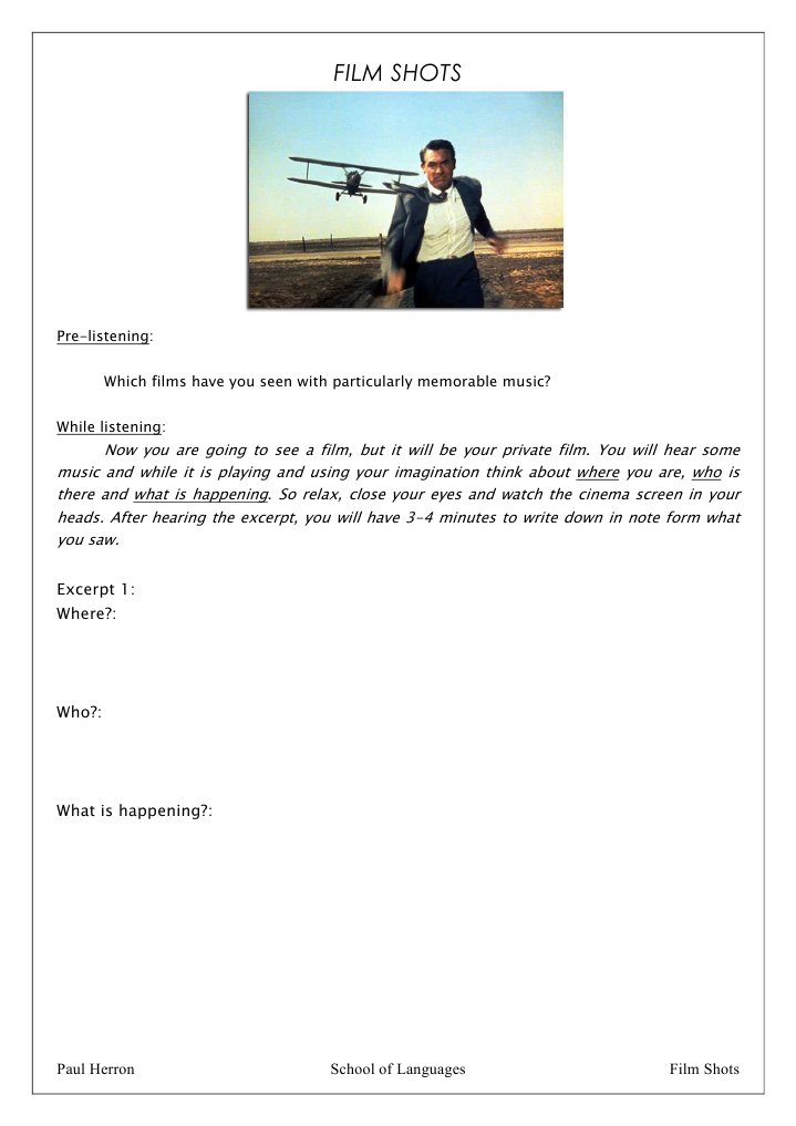 Imagining Film Scenes with Music | PDF
