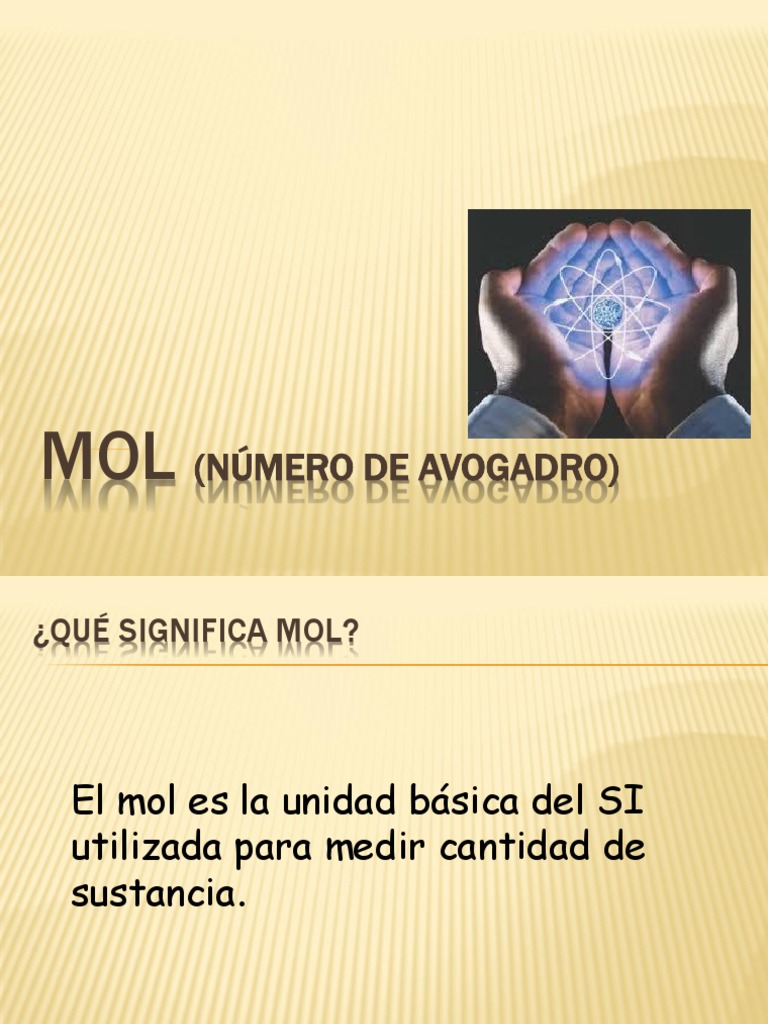 Número de Avogadro | PDF | Mole (Unidad) | Ciencias fisicas