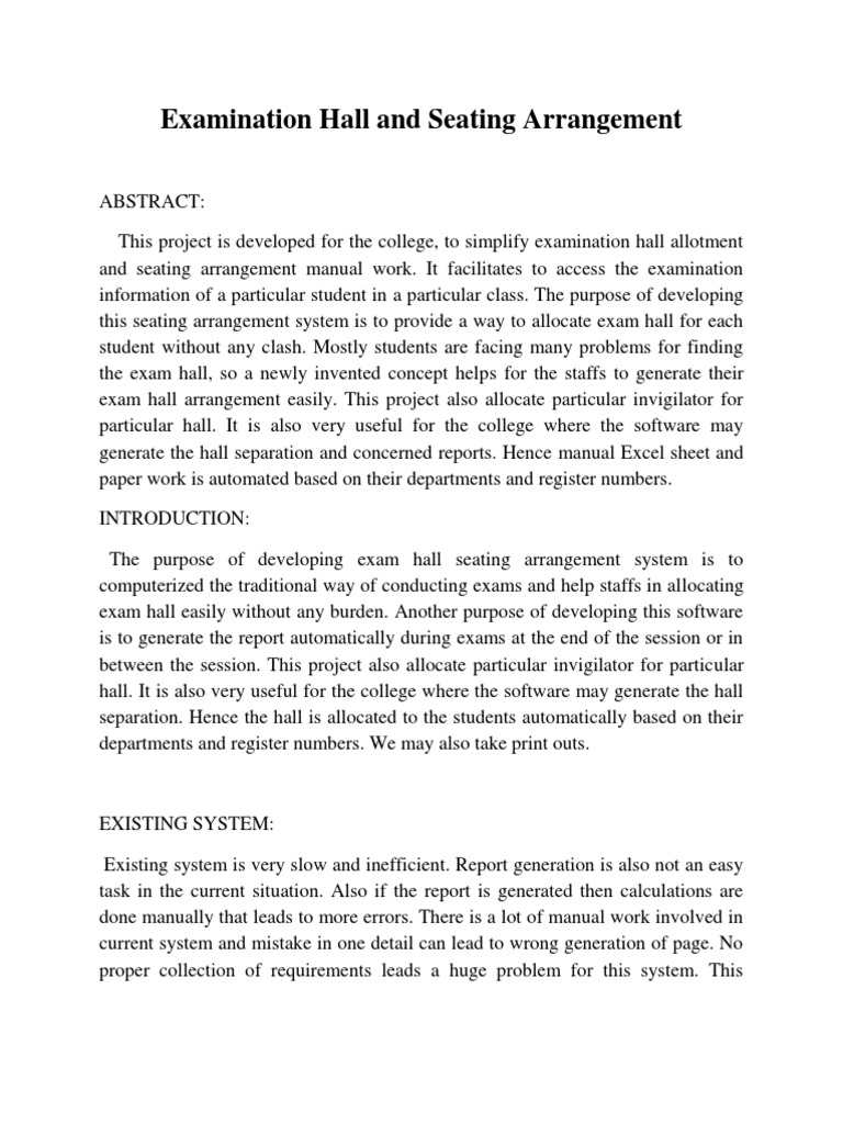 Exam Hall Seating System Guide | PDF | Html Element | Html