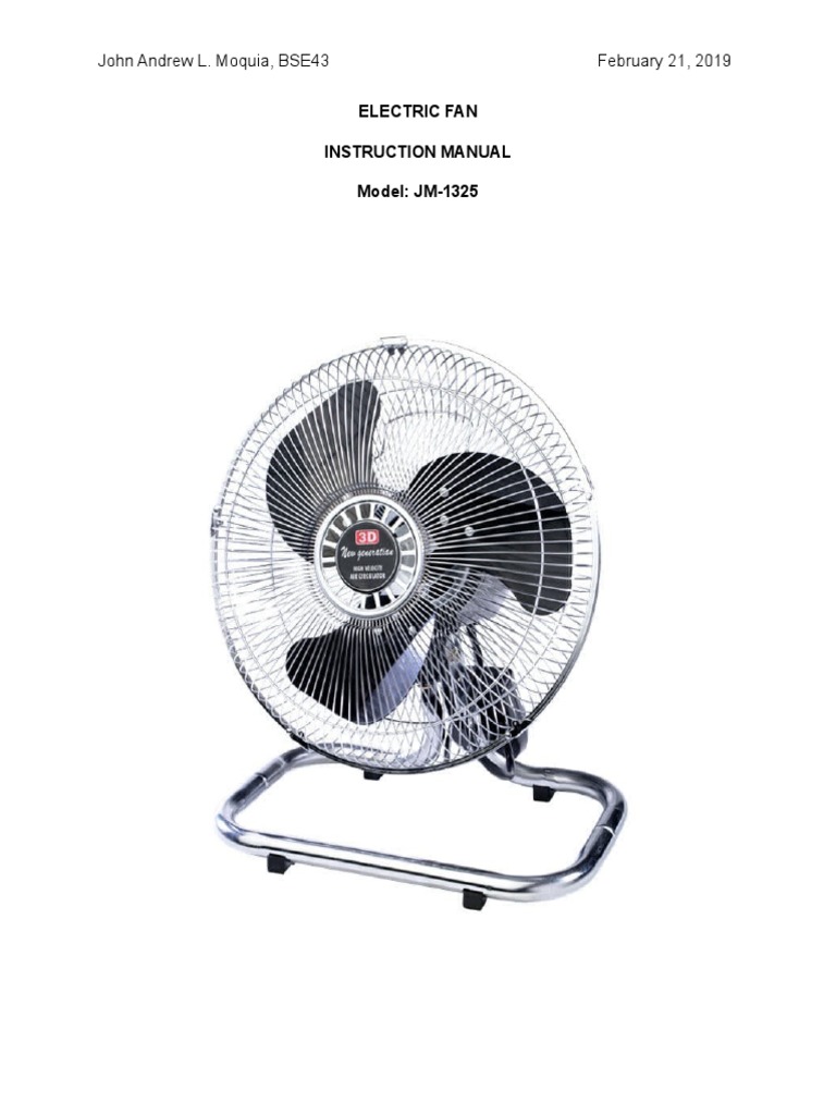 Fan Manual | PDF | Electrical Connector | Machines
