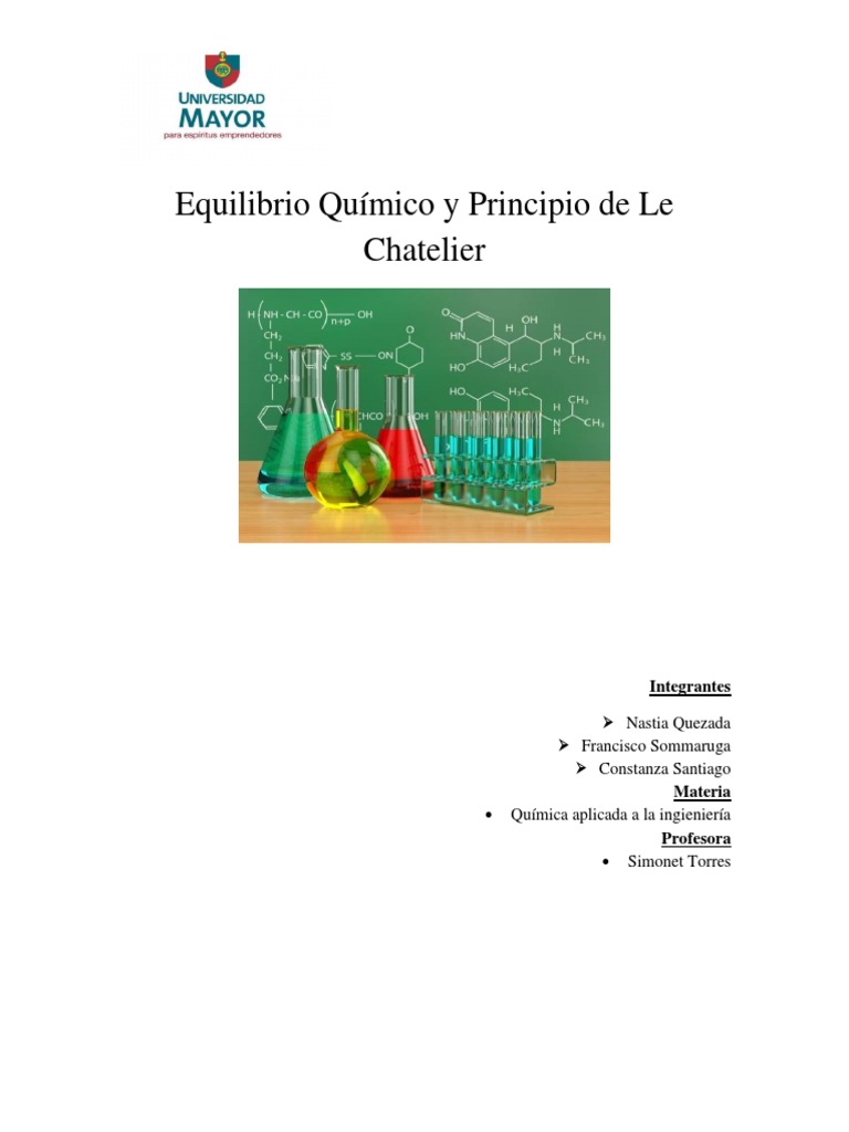 Equilibrio Químico y Le Chatelier | PDF | Equilibrio químico | Estequiometría