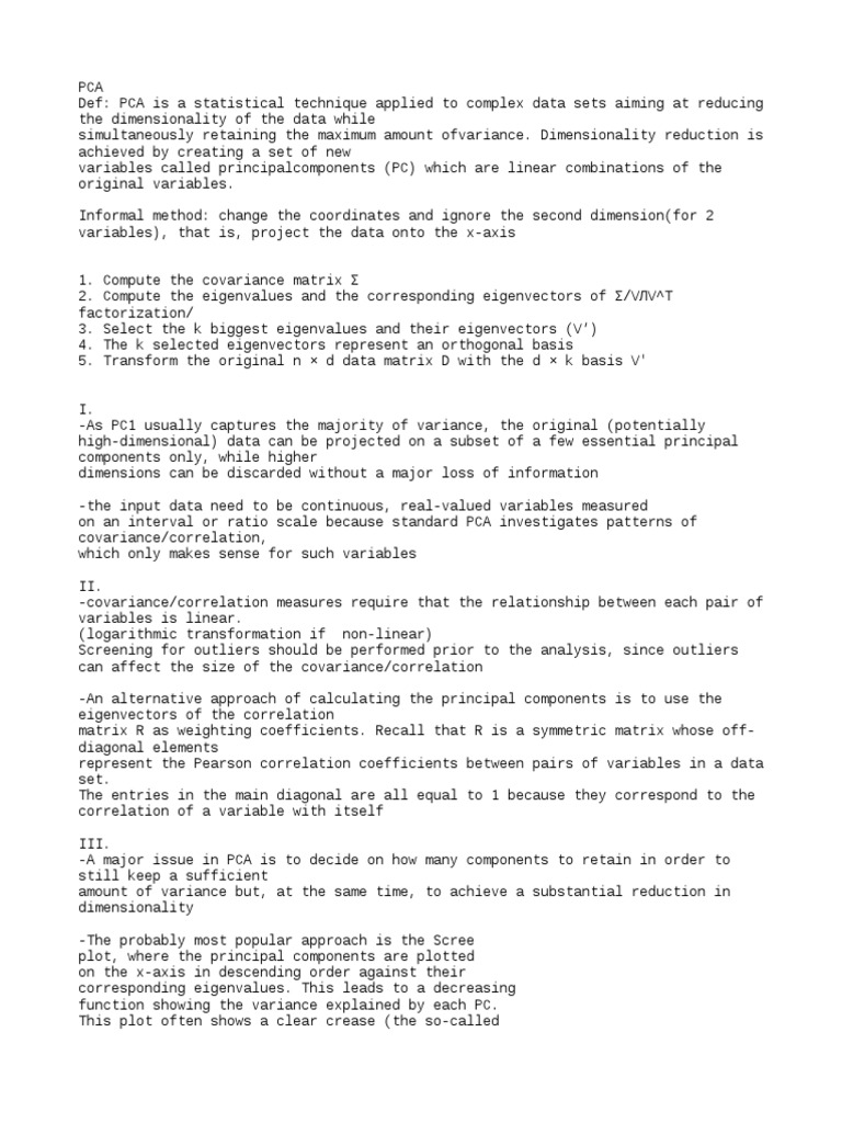 PCA and t-SNE Explained | PDF | Principal Component Analysis | Eigenvalues And Eigenvectors