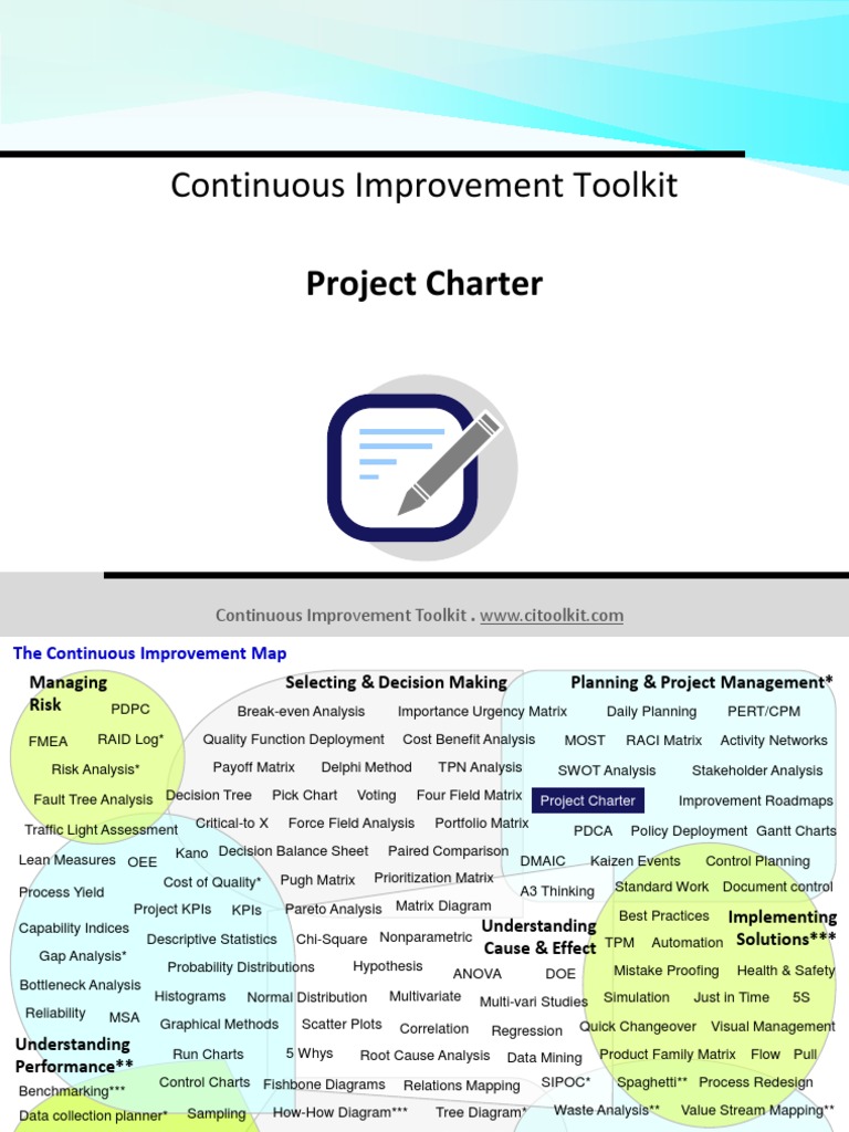 Continuous Improvement Toolkit: Project Charter | PDF | Project ...
