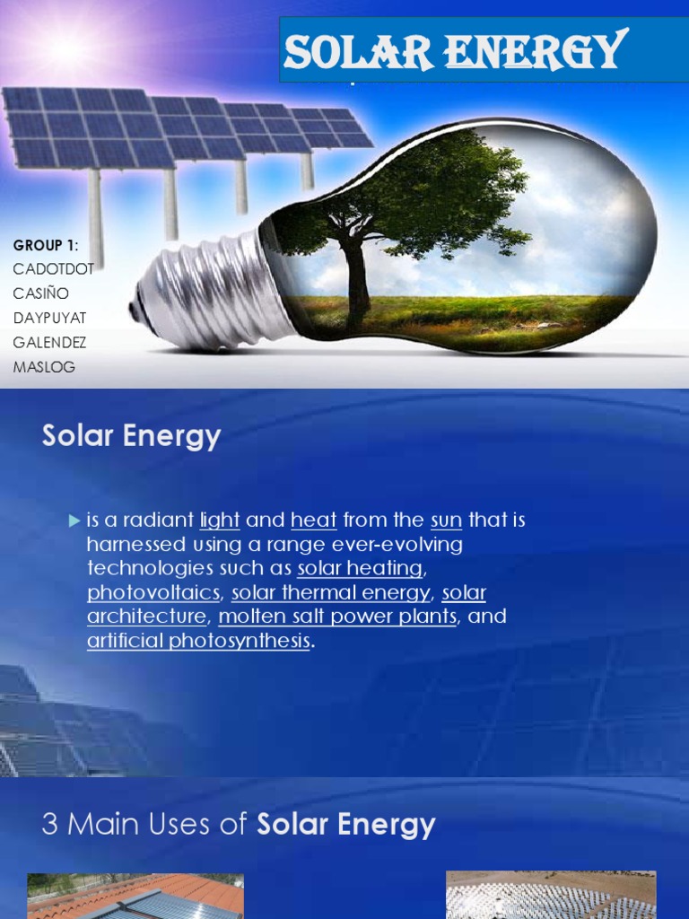 Solar Energy | PDF | Solar Energy | Photovoltaics