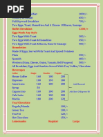 Tuck Shop Menu Highlights | PDF | Hamburgers | Salad