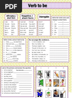 Verb To Be Grammar Drills - 803 | PDF | Linguistics | Grammar