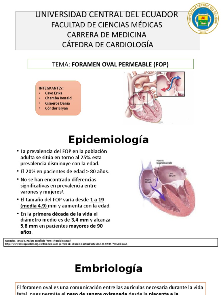 Grupo#3 - Foramen Oval Permeable | PDF | Embolia | Feto