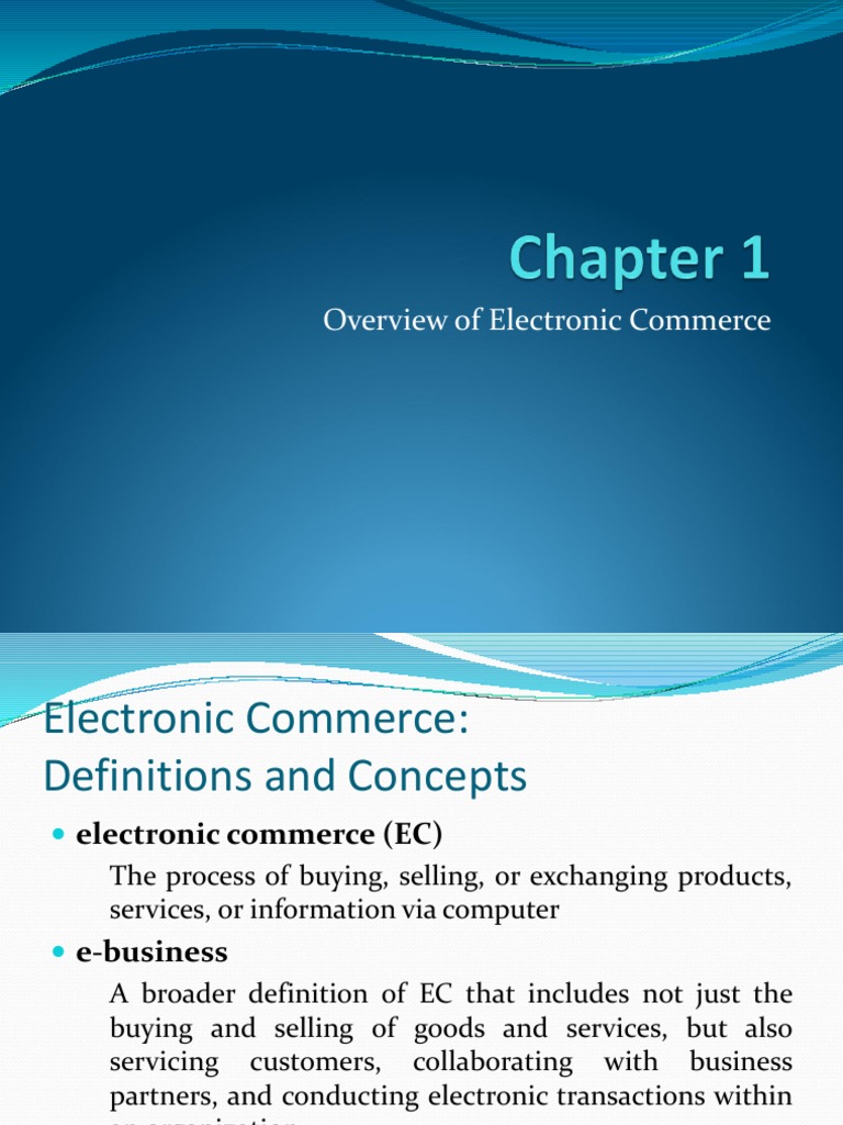 Overview of Electronic Commerce | PDF | E Commerce | Information Technology Management