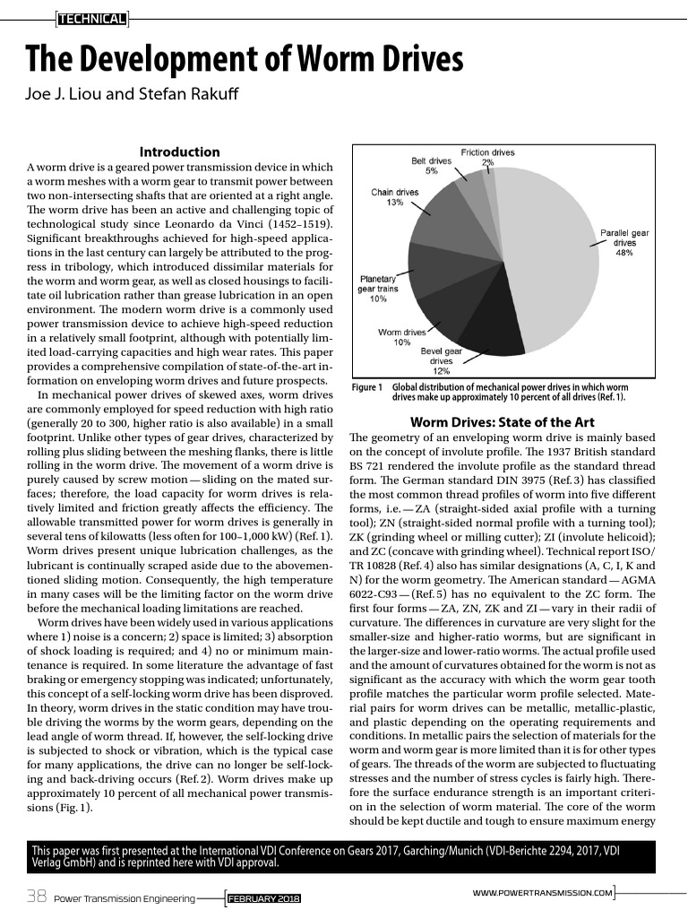 Worm Drives PDF | PDF | Gear | Wear