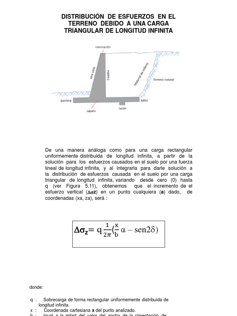 Distribución de Esfuerzos por Carga Triangular | PDF | Física | Geometría