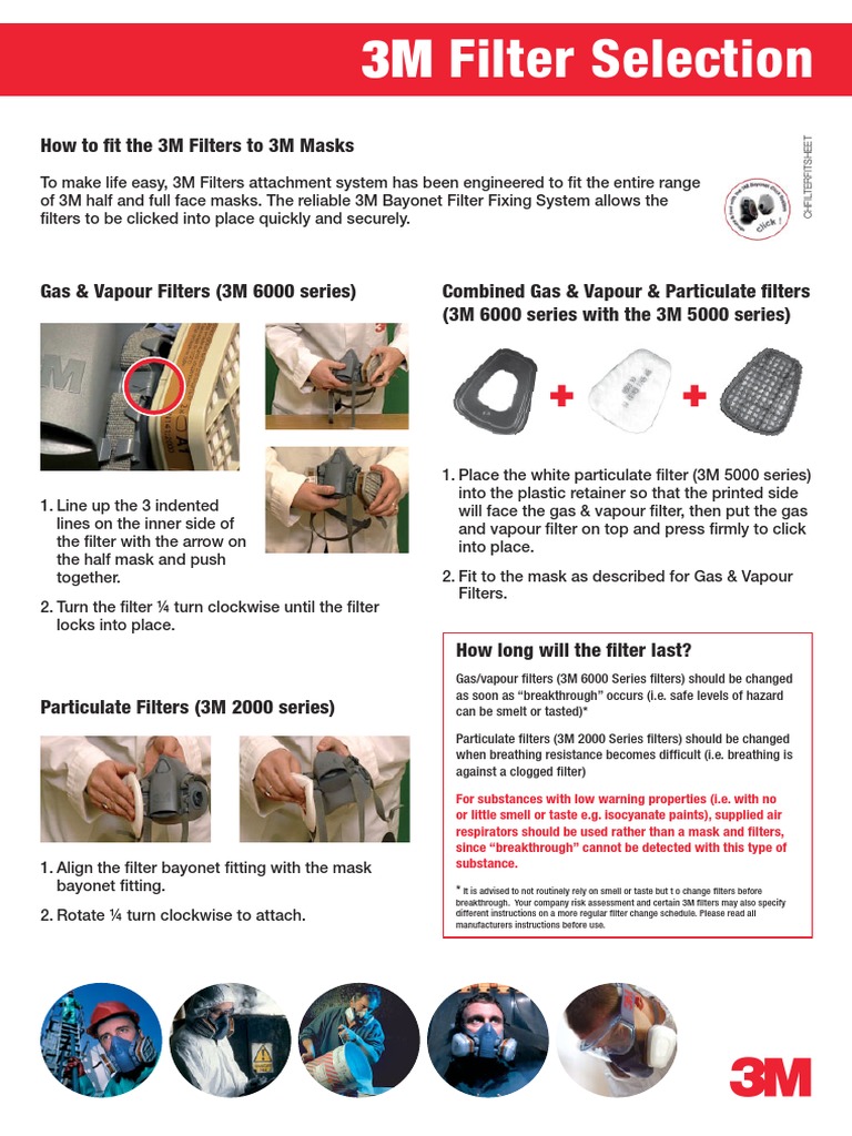 3M Mask Filter Guide | PDF | Materials | Physical Sciences