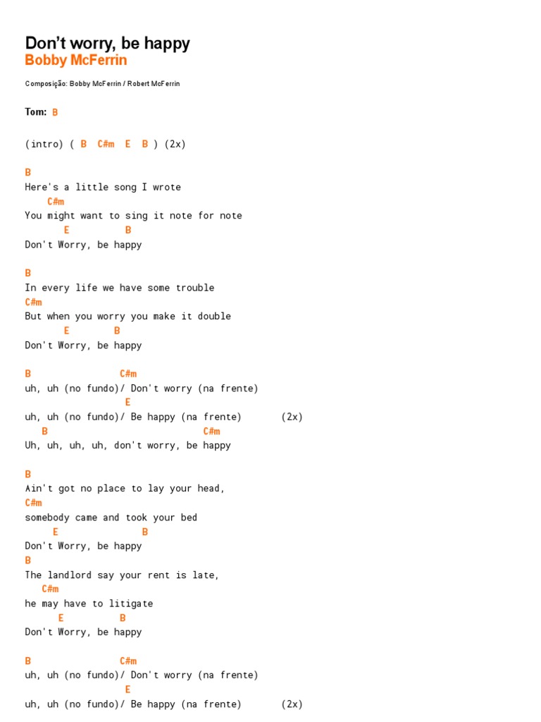 Don't Worry, Be Happy Chords | PDF | Art