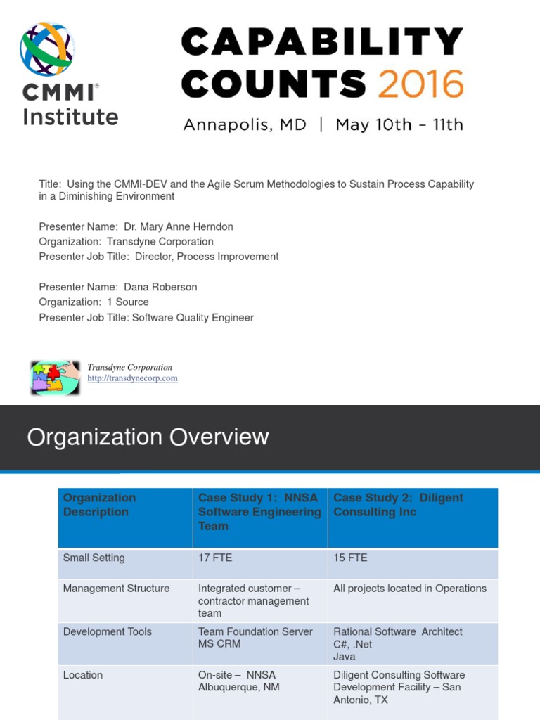 Using CMMI and Scrum To Sustain Process Capability | PDF | Agile ...