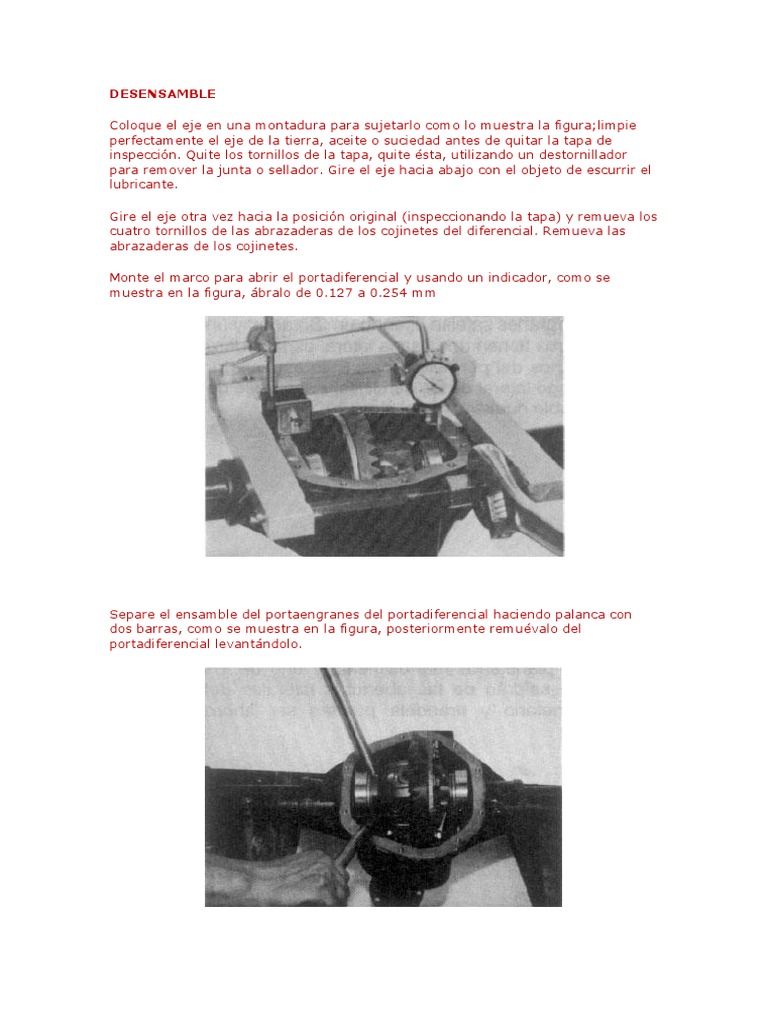DESENSAMBLE | PDF | Engranaje | Eje
