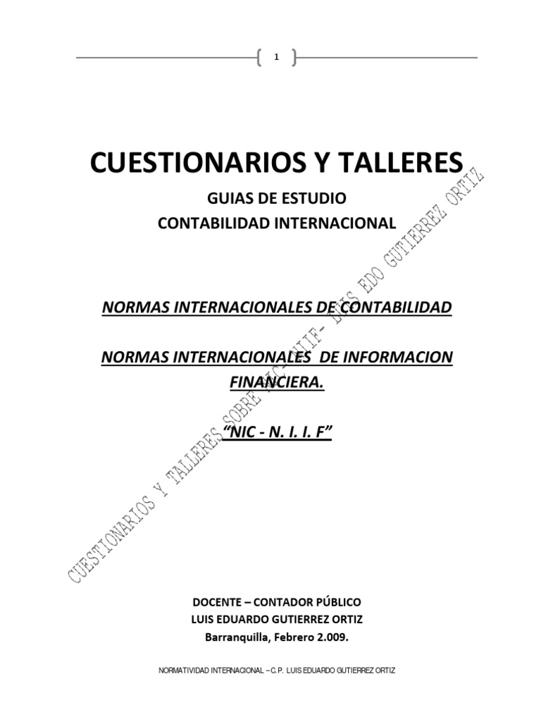 LIBRO NIIF-NICs | PDF | normas internacionales de INFORMACION ...