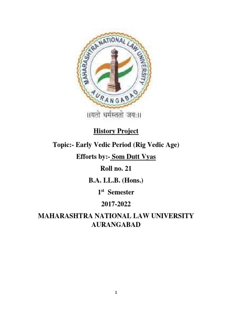 Early Vedic Period: History & Culture | PDF | Vedas | Hindu Literature