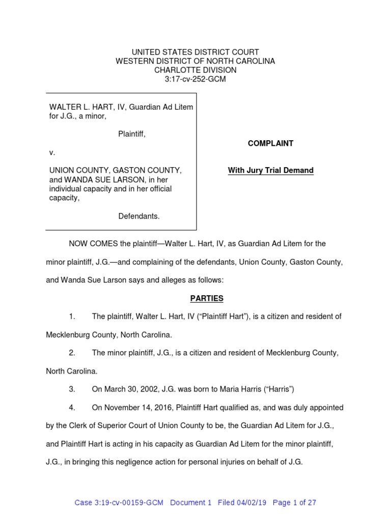 Wanda Sue Larson Federal Lawsuit | PDF | Damages | Child Abuse