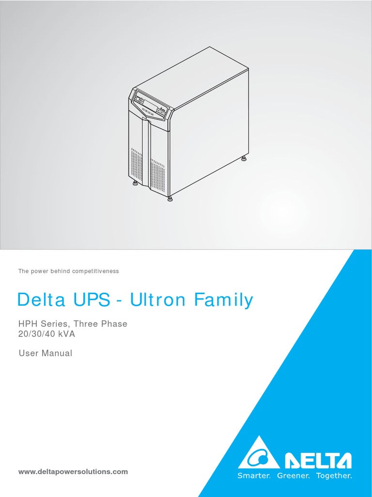 Delta UPS - Ultron Family: HPH Series, Three Phase 20/30/40 kVA User ...
