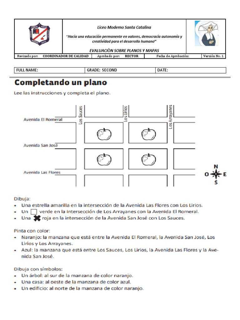 Taller Sobre Planos y Mapas para Segundo | PDF