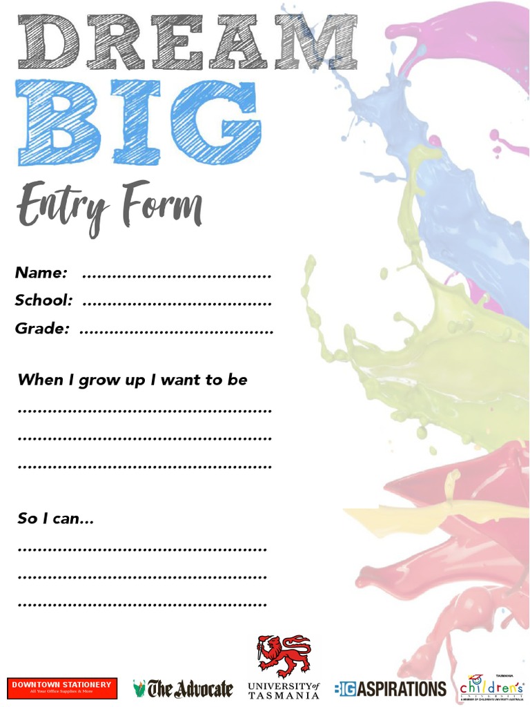 Dream Big Entry 2019 Final. | PDF