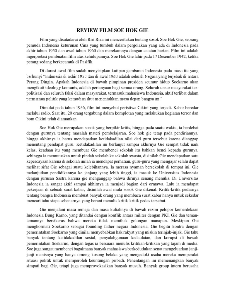 Review Film Soe Hok Gie | PDF