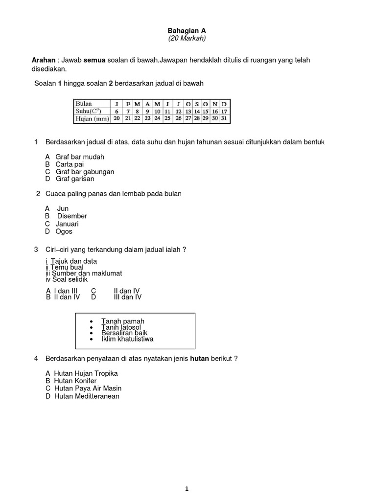 Soalan Geo f3 2019 | PDF