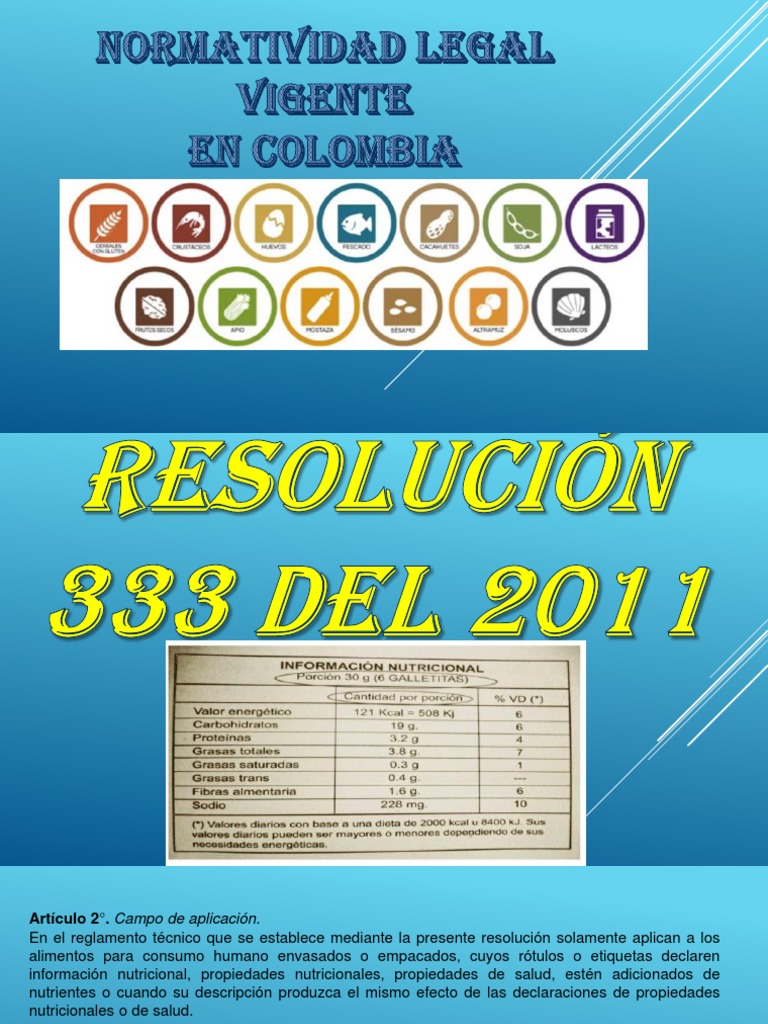Normatividad de Etiquetado Alimentario en Colombia | PDF | Gluten ...