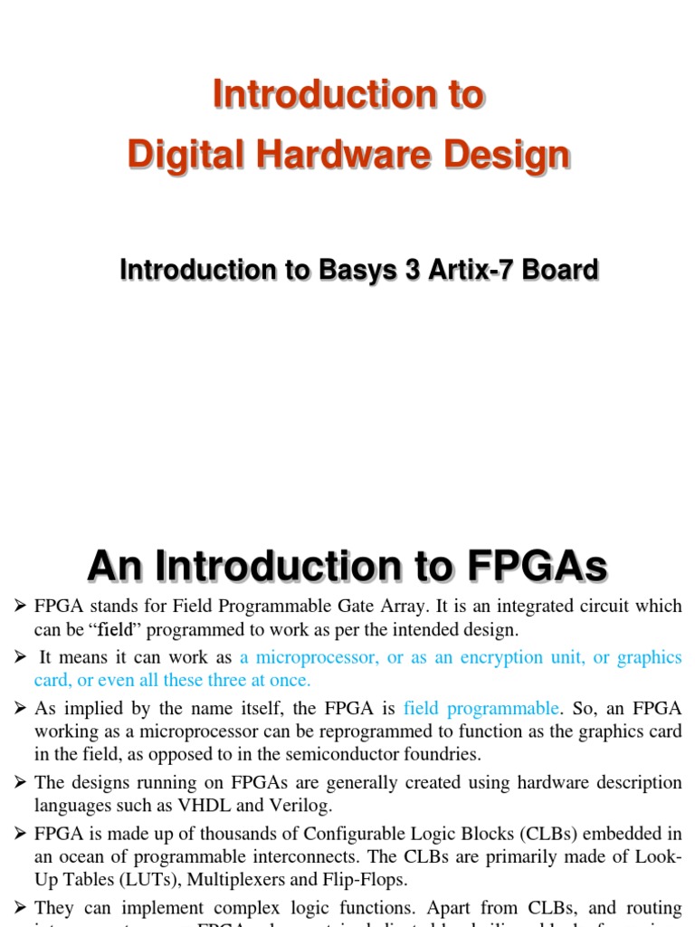Introduction To Digital Hardware Design | Download Free PDF | Electric ...