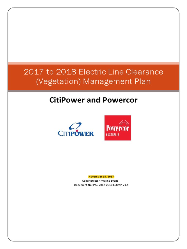 2017 18 Powercor and Citipower Vegetation Management Plan PDF | PDF ...