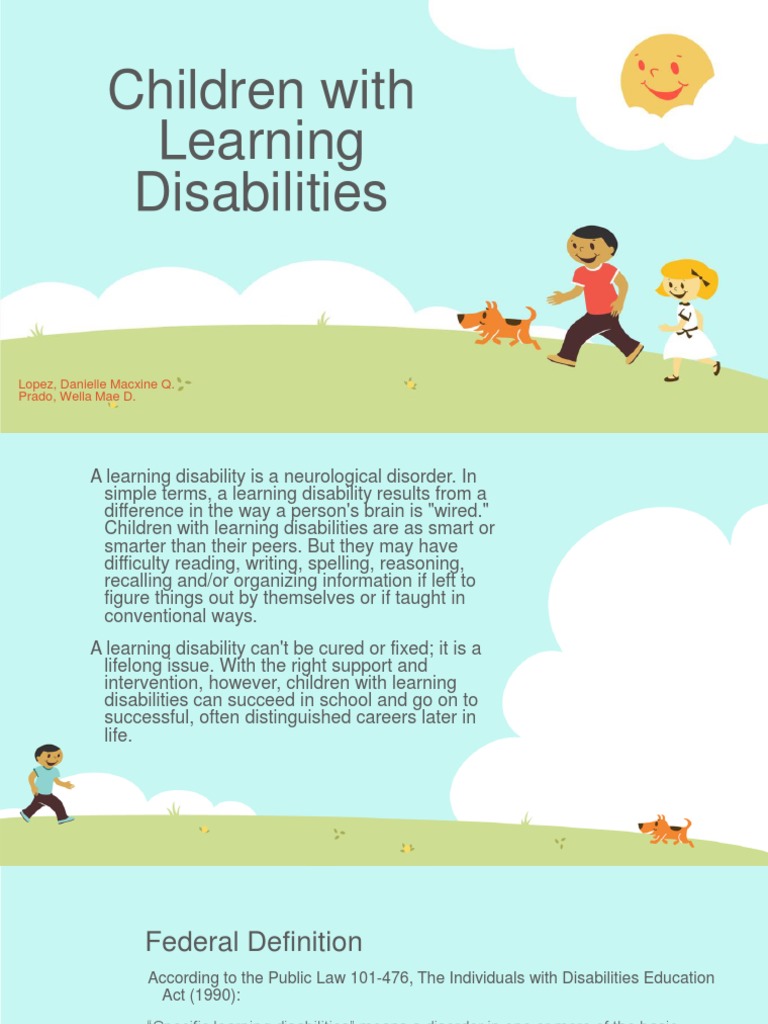 Children With Learning Disabilities | PDF | Learning Disability ...