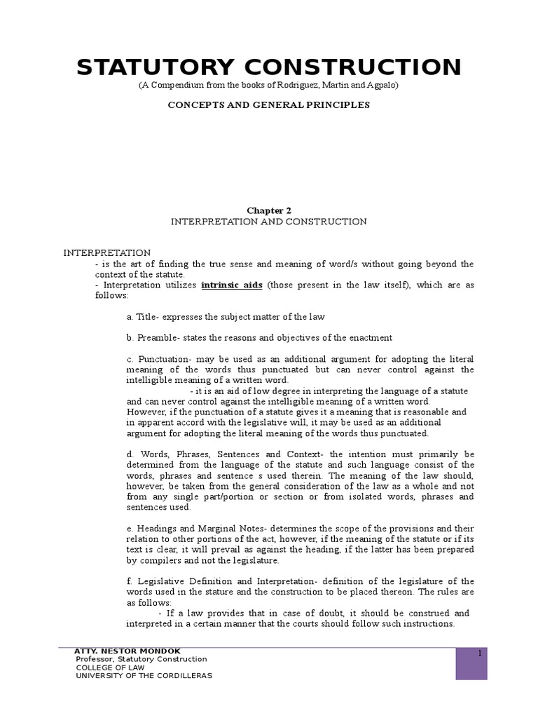 Docslide - Us - Statutory Construction 5607e7914d69e | PDF | Statutory ...