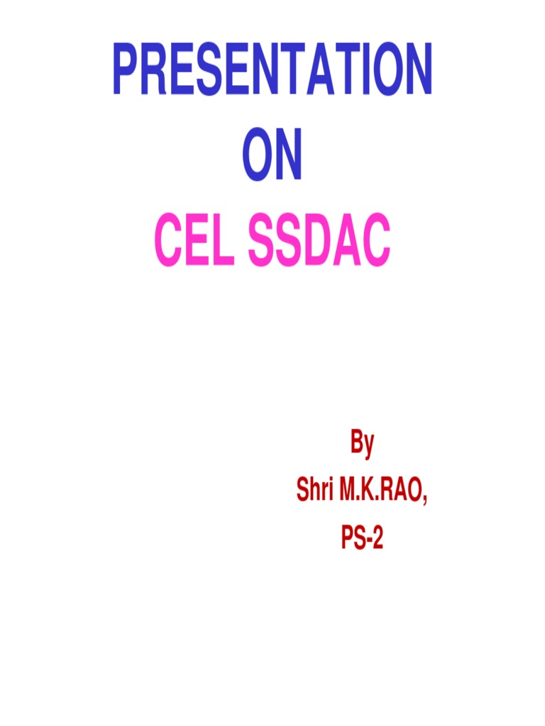 Presentation On CEL SSDAC PDF | PDF | Modem | Modulation
