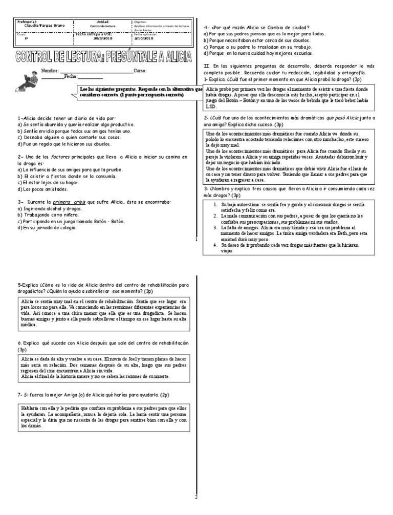 Pregúntale A Alicia Nuevo Formato Pauta | PDF | Ocio