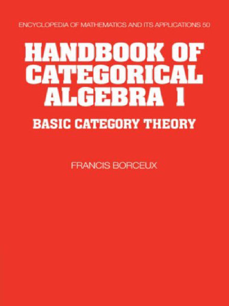 (Encyclopedia of Mathematics and Its Applications) Francis Borceux ...