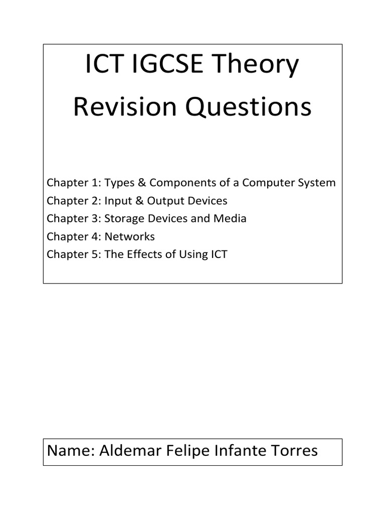 Igcse Revision Theory pt1 Weebly | PDF | Computer Hardware | Computer ...